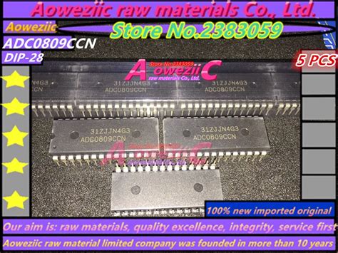Aoweziic 100 New Imported Original Adc0809ccn Adc0809 Dip 28 8 Bit A D