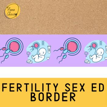 Fertility Sex Ed Health Class Printable Bulletin Board Border Classroom Decor