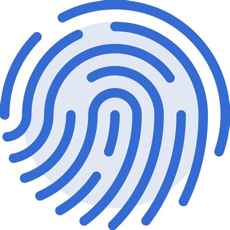 Fingerprint Technology Icon With Blue Duotone Style Computing Diagram Download File Folder