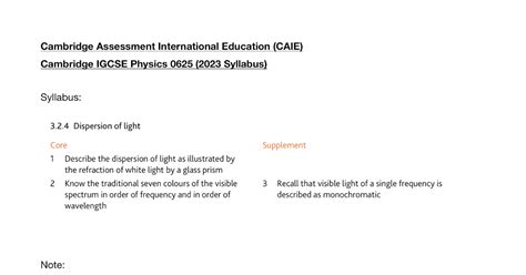 Pro A Malaysia Caie Igcse Physics 0625 3 2 4 Dispersion Of Light