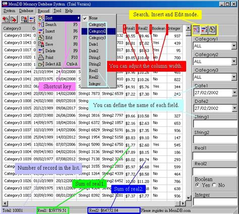 MemDB Memory Database System