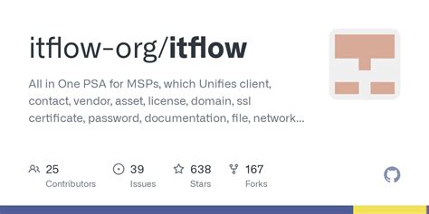 Github Itflow Orgitflow All In One Psa For Msps Which Unifies