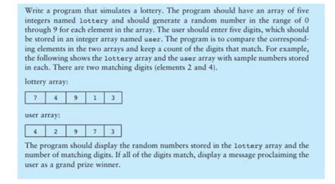 Solved Write A Program That Simulates A Lottery The Program