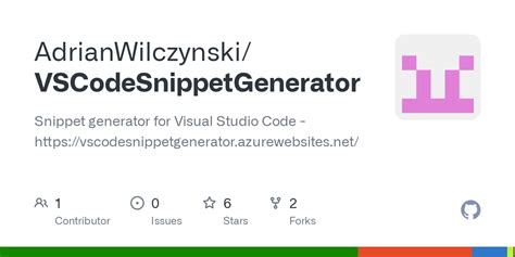 Github Adrianwilczynskivscodesnippetgenerator Snippet Generator For