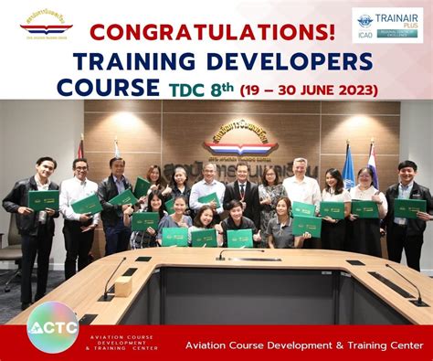 สบพ โดยศูนย์พัฒนาหลักสูตรและฝึกอบรมด้านการบิน ศพบ จัดพิธีมอบประกาศนียบัตรการฝึกอบรมหลักสูตร