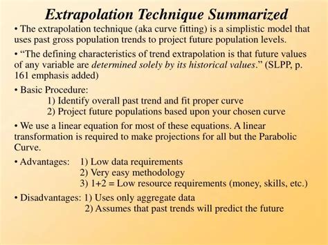 PPT Extrapolation Technique Summarized PowerPoint Presentation Free Download ID 317216