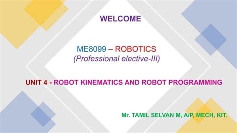 Unit Ivpptx Robot Programming And Languages Ppt