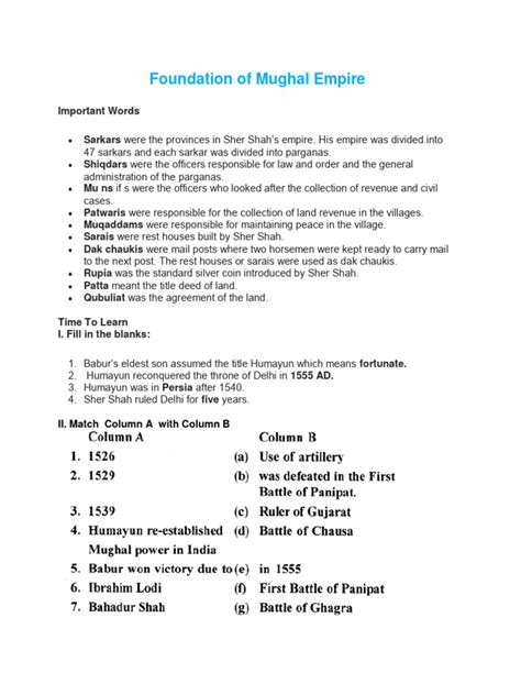 Selina Concise History Solutions Class 7 Chapter 7 Foundation Of Mughal