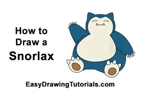 How To Draw Snorlax Pokemon Video And Step By Step Pictures