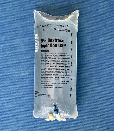 No Rx Required Iv 5 Dextrose Fluid Bag D5w 1000ml 1l Iv Supply Clinic