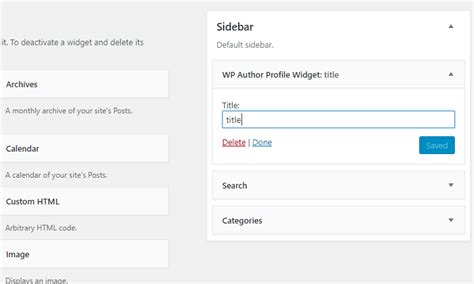 Show The Author Info In The Wordpress Sidebar Wp Author Profile Widget Wp Missing