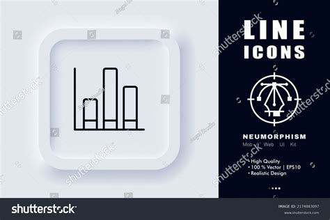 Graph Line Icon Columns Chart Analytics Stock Vector Royalty Free