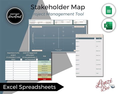 Stakeholder Map Excel Project Management Risk Log Google Sheets Excel Spreadsheet People