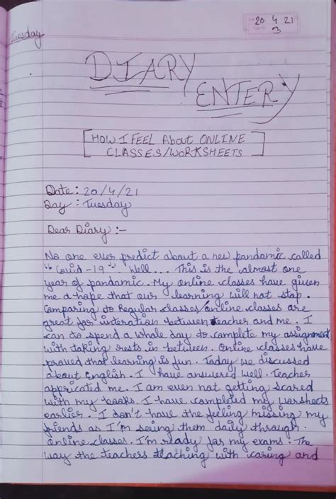 Diary Entry For Class 10 Pdf At Jonathan Boone Blog