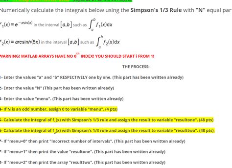 Solved Fx Numerically Calculate The Integrals Below Using