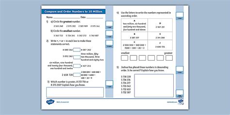 👉 Sats Question Compare And Order Numbers To 10 Million Ks2
