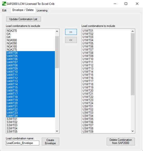 SAP API Load Combination Manager