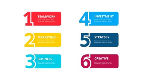 دانلود فایل لایه باز قالب اینفوگرافیک ساده ۶ مرحله ای دانلود رایگان
