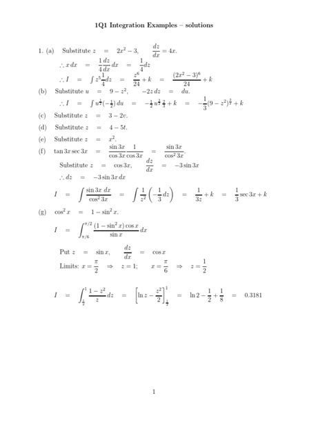 Integration Pdf Mathematics Algebra