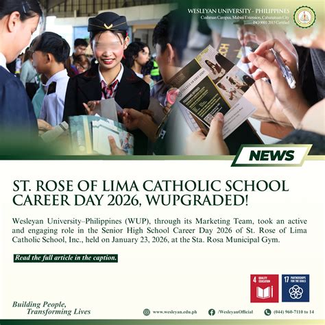 St Rose Of Lima Catholic School Career Day 2026 Wupgraded Wesleyan