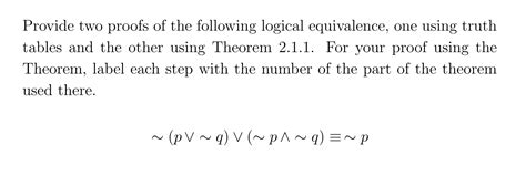 Solved Please Solve The Problem With A Truth Table And