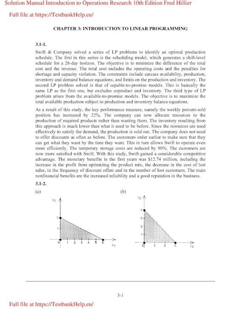 Pdf Solution Manual Introduction To Operations Research 10th