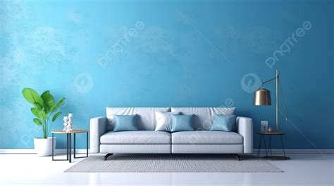 거실 인테리어 디자인은 현대적인 장식과 3d로 렌더링된 파란색 벽 패턴 배경으로 조롱합니다 최소한의 방 라이트 룸 생활 배경 일러스트 및 사진 무료 다운로드 Pngtree
