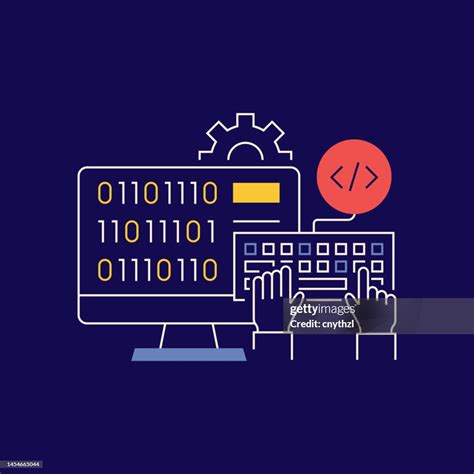 Programming Related Vector Conceptual Illustration Developer Computer Language Coding High Res