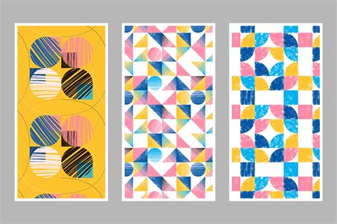 12 Geometric Textured Seamless Patterns On Behance