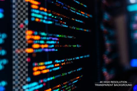 Premium Psd Close Up Of Monitor Displaying Source Code Coding Program