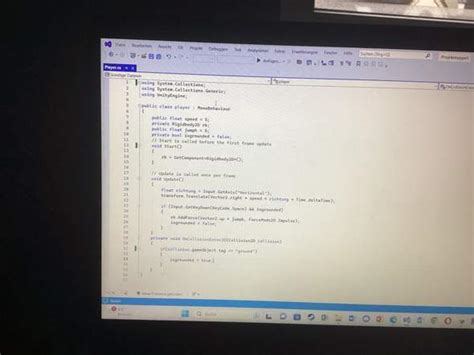 unity fehler beim skript zum player hinzufügen app programmiersprache c sharp