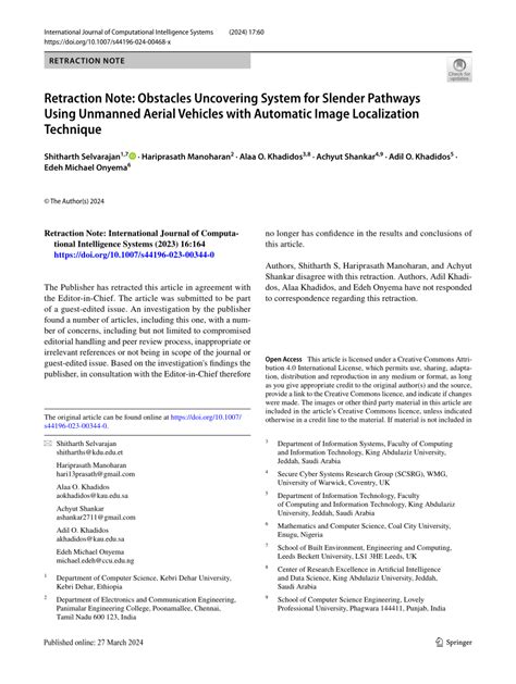 Pdf Retraction Note Obstacles Uncovering System For Slender Pathways Using Unmanned Aerial
