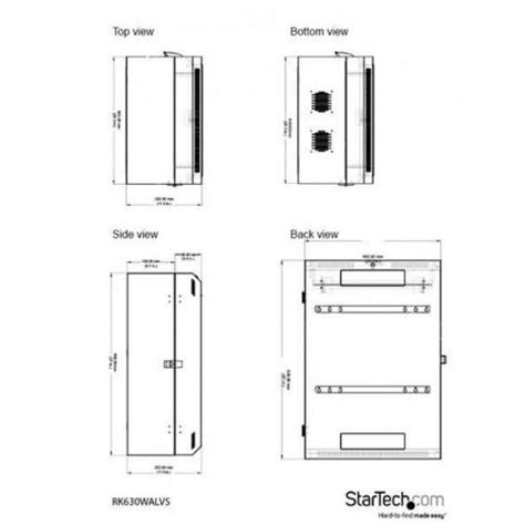 Startech 6u Vertical Server Exr8strk630walvs Routers And Switches