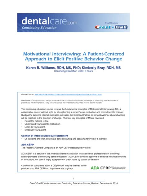 Patient 3 Centred Motivational Interviewing 20 1 2023 Pdf