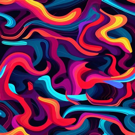 Premium Ai Image Abstract Colorful Background With Wavy Shapes And Lines Generative Ai