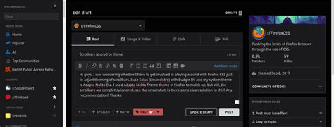 Scrollbars Ignored By Theme Rfirefoxcss