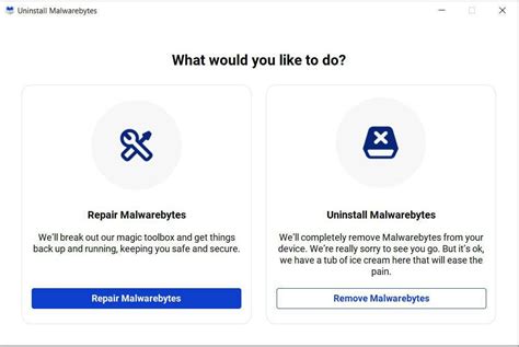 why can t i click on remove malwarebytes button r malwarebytes