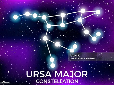 우르사 주요 별자리 별이 빛나는 밤 하늘입니다 조디악 기호입니다 별과 은하의 클러스터 깊은 공간 벡터 일러스트레이션 0명에 대한 스톡 벡터 아트 및 기타 이미지 Istock