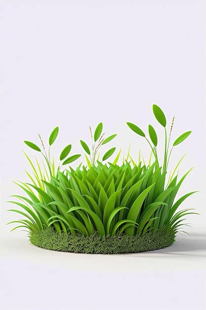 Premium Photo Fresh Green Grass Isolated On White Background