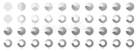 Segment Slice Sign Wheel Round Diagram Part Circle Section Graph Line Art Pie Chart Icon