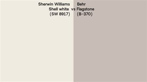 Sherwin Williams Shell White Sw 8917 Vs Behr Flagstone B 370 Side