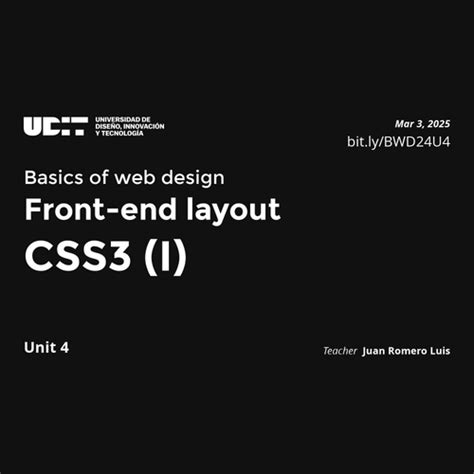 Unit 4 Front End Layout Css3 Basics Of Web Design 202324