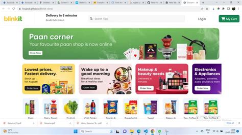 ujjwal singh on linkedin webdevelopment blinkitclone html css
