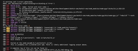 Npm Install Error Issue Howdyai Botkit Cms GitHub