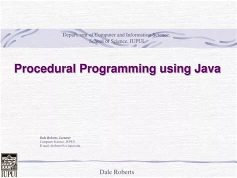 Ppt Procedural Programming Using Java Powerpoint Presentation Free