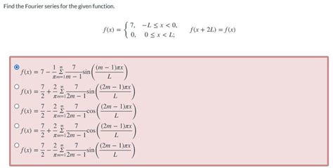 Solved Find The Fourier Series For The Given Function F X Chegg