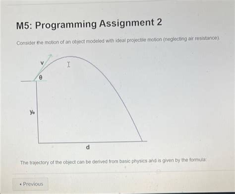 Solved M5 Programming Assignment 2 Consider The Motion Of
