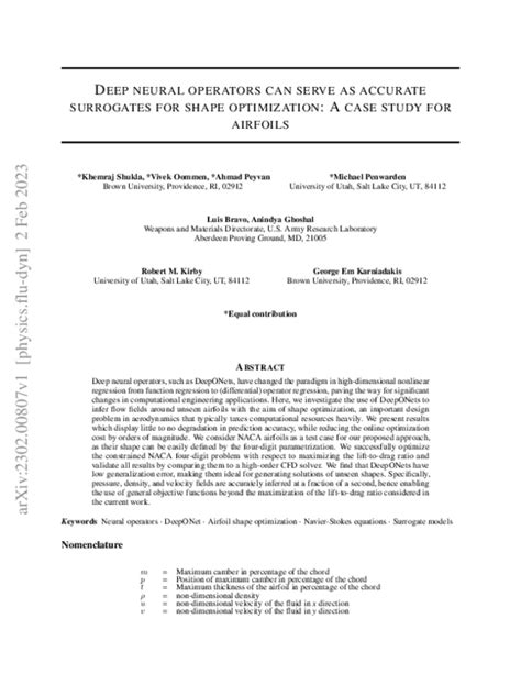Pdf Deep Neural Operators Can Serve As Accurate Surrogates For Shape