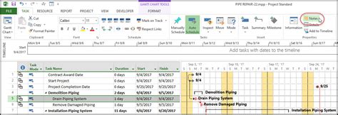 How To Add Task Notes In Microsoft Project