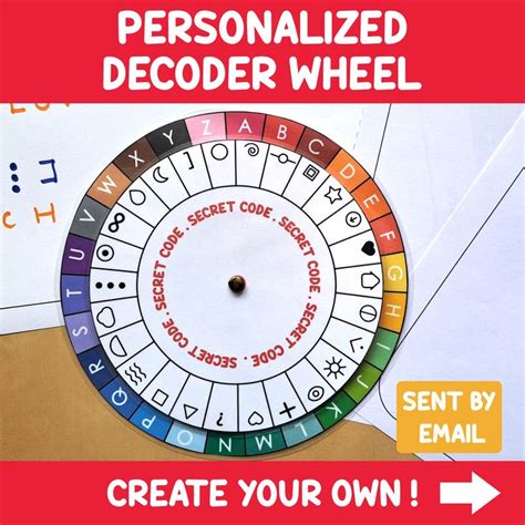 Personalized Decoder Wheel Create Your Own Wheel Secret Codes Secret Messages Spy Gadget